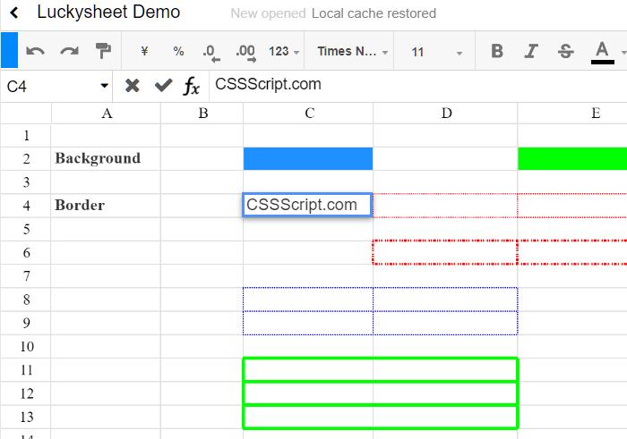 Full-feature Online Spreadsheet In Vanilla JavaScript - Luckysheet ...