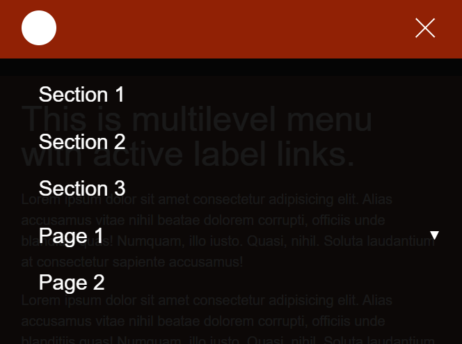 Mobile Friendly Hamburger Navigation With Submenus Css Script 6114