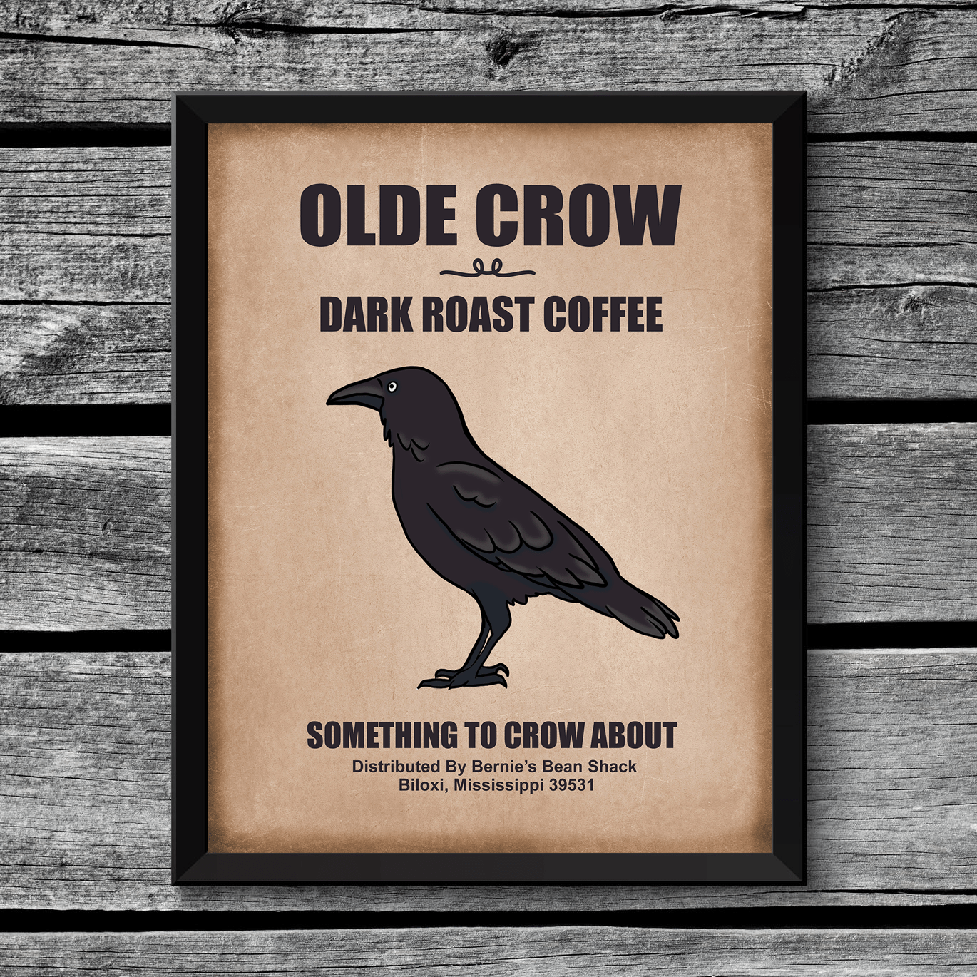 Primitive Olde Crowe Dark Roast Coffee Sign Free Printable