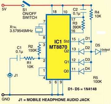 mt8870 dtmf decoder circuit diagram - Circuit Diagram
