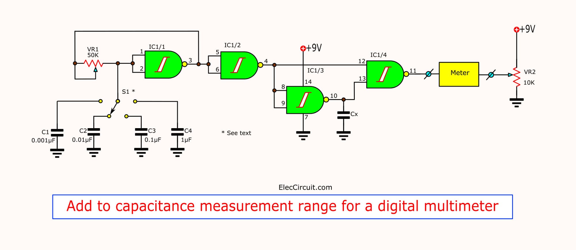 Digital Capacitance Meter Circuit Diagram - Circuit Diagram