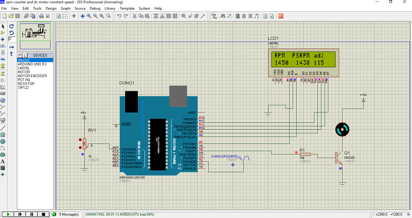 Arduino RPM Counter & DC Motor Constant Speed Controller