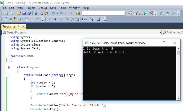 C# if, if else statement, and ternary operator with examples