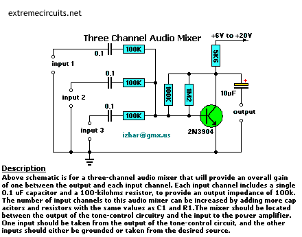Mixer Audio Circuit Diagram