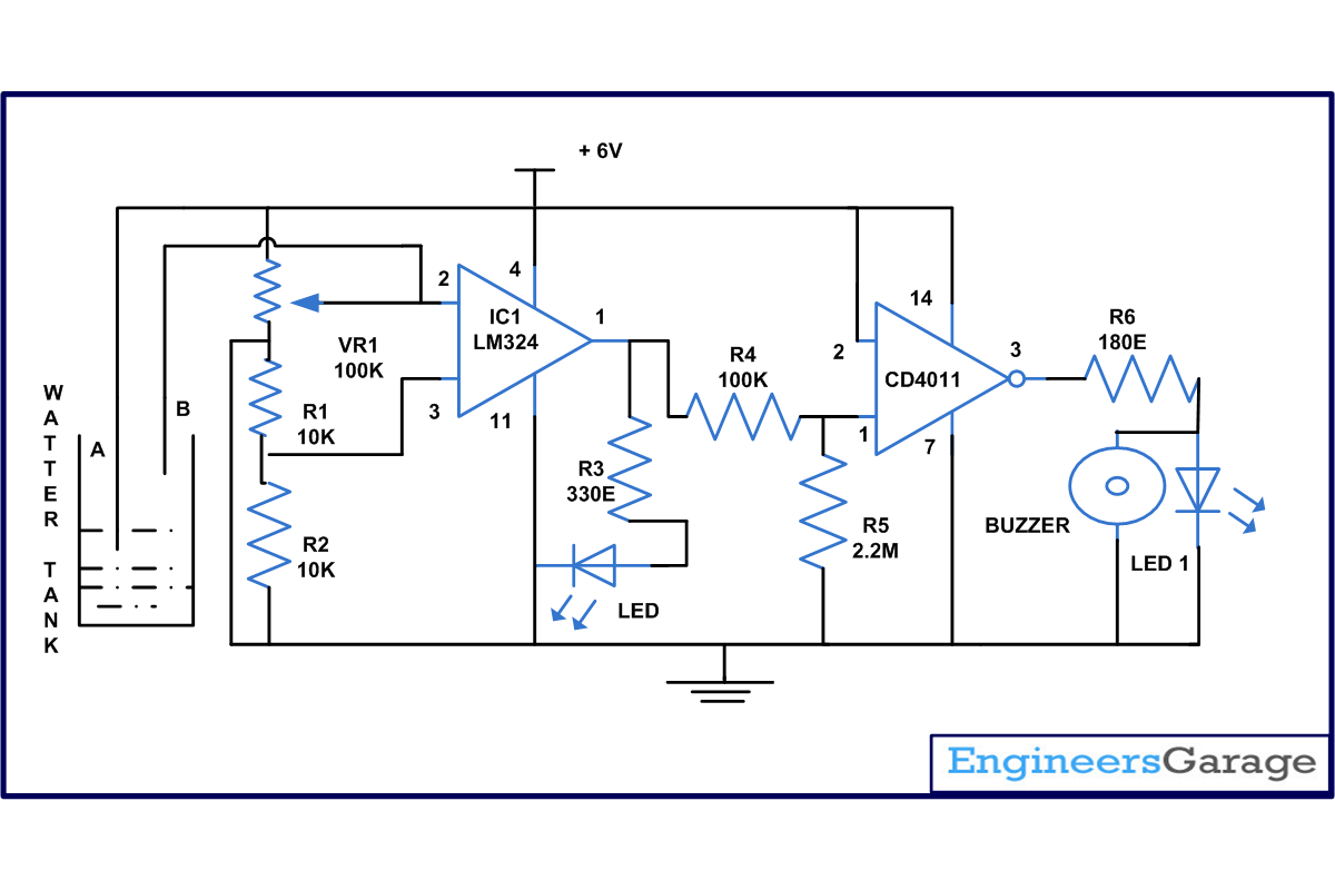 Water Tank Overflow Alarm Wiring Diagram - Circuit Diagram