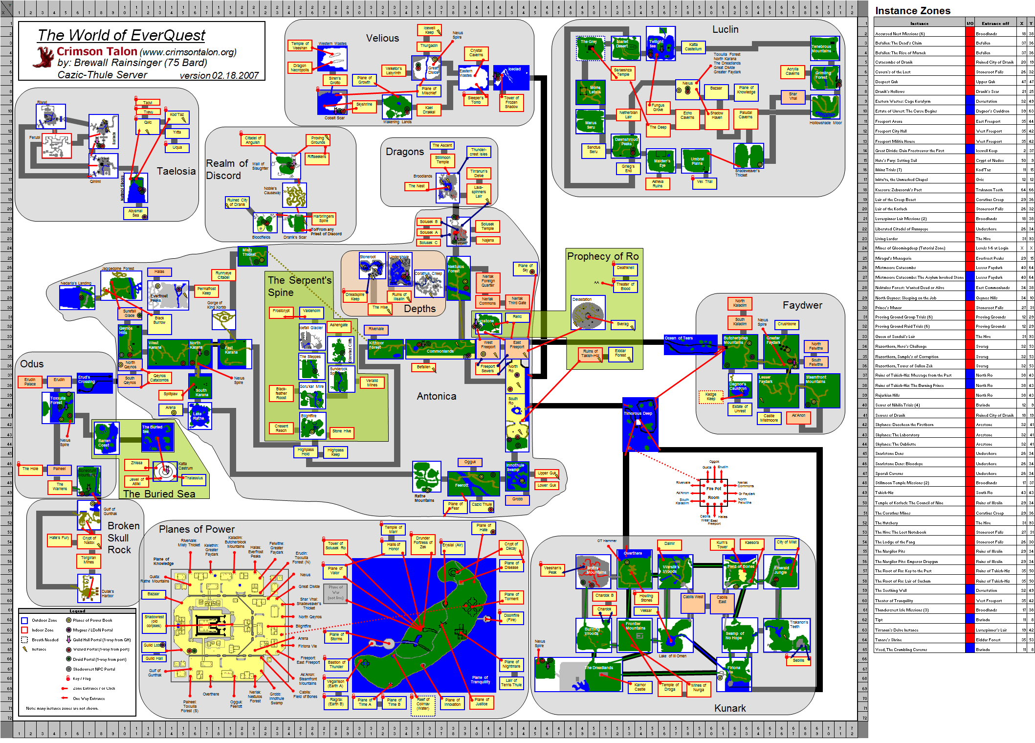 World Map – Brewall's EverQuest Maps