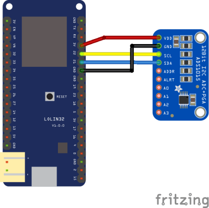 ESP32 and ADS1015 analog-to-digital converter example | ESP32 Learning