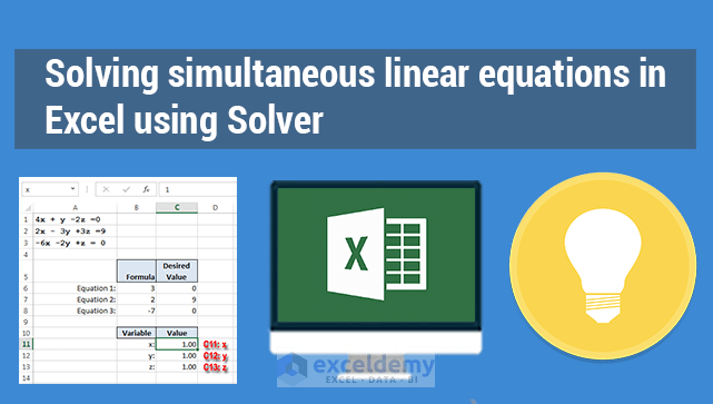 Excel Solving Simultaneous Equations - Tessshebaylo