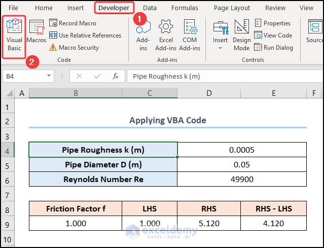How To Solve Colebrook Equation In Excel - Tessshebaylo