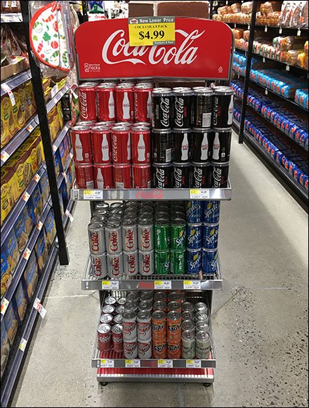 Coca-Cola Blimp Cruises Cashwraps At Food Bazaar – Fixtures Close Up