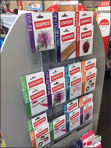 Shelf Edge Gift Card Holder in Retail – Fixtures Close Up