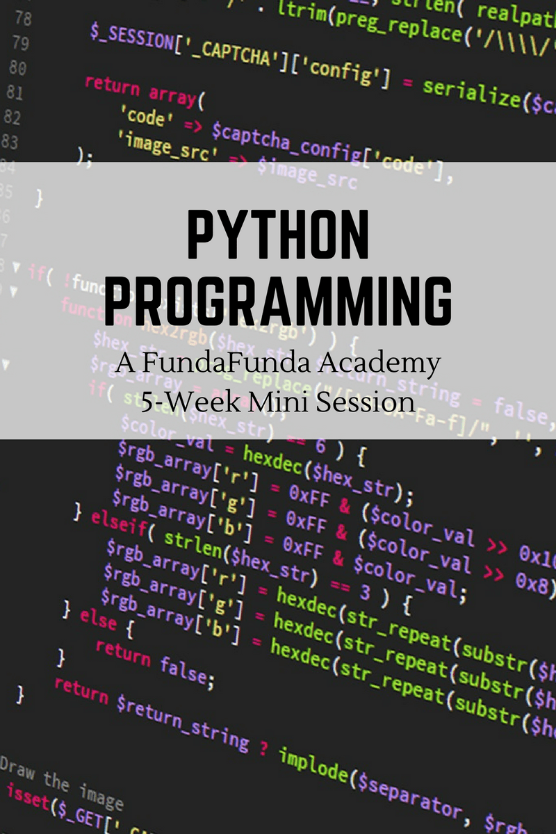 Python (5 week sessions) | FundaFunda Academy