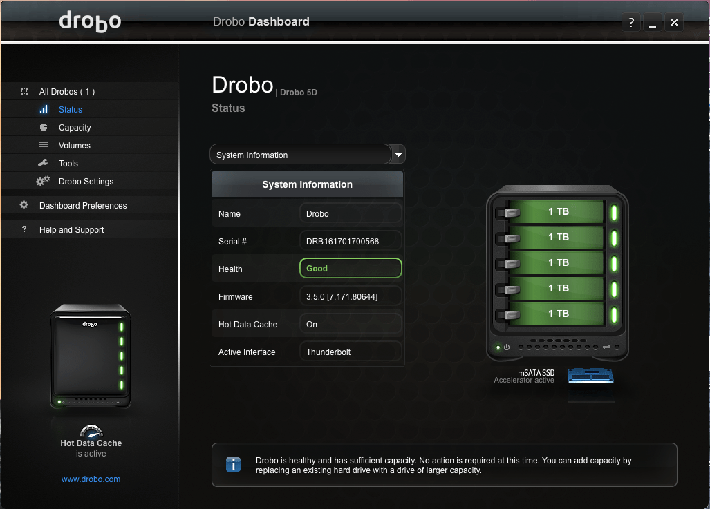 Drobo dashboard - smoothdop