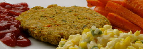 Chickpea Patties and Spicy Creamed Corn – Gazing In