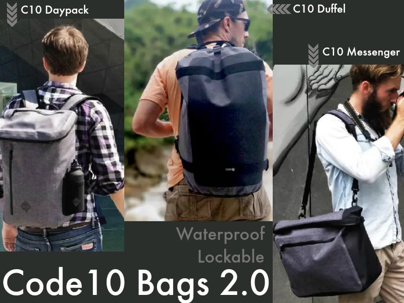 Code10 Bag 2.0: Waterproof Lockable Bag is Back - GetdatGadget