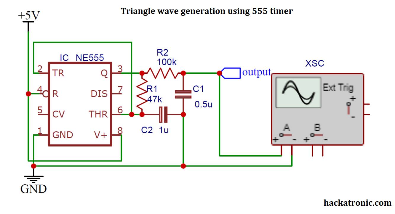 555 Square Wave Generator Circuit Circuit Diagram