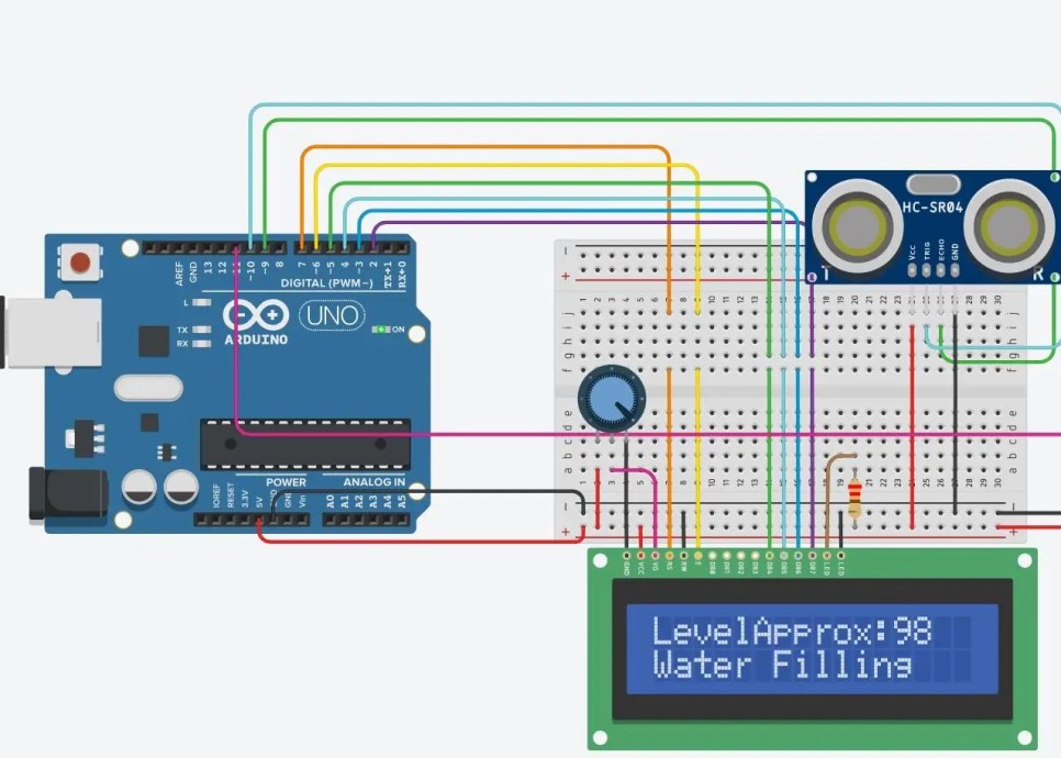 automatic water level indicator and pump controller using arduino ...