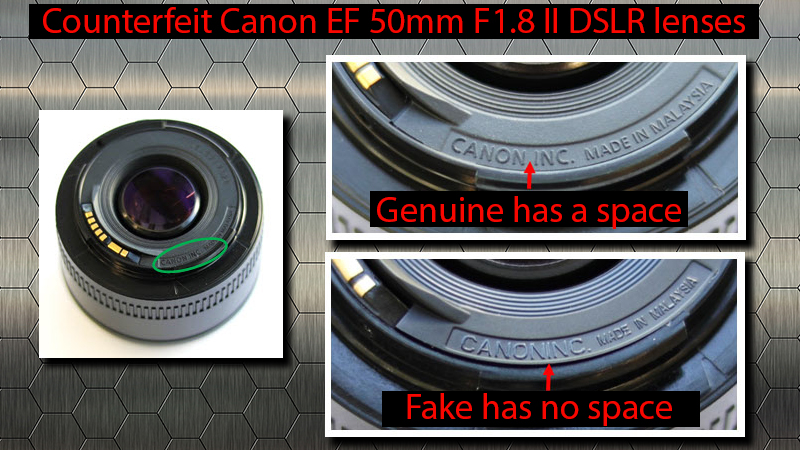 WARNING : Counterfeit Canon EF 50mm F1.8 II DSLR lenses – HD Warrior