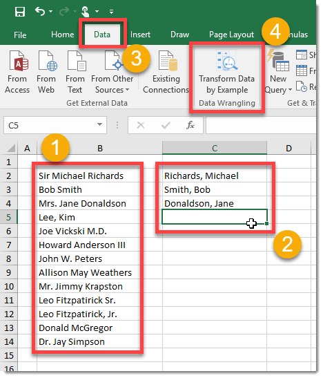 How To Transform Data by Example | How To Excel