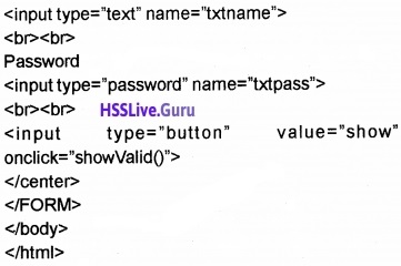 Plus Two Computer Application Chapter Wise Questions and Answers Chapter 6 Client-Side Scripting ...