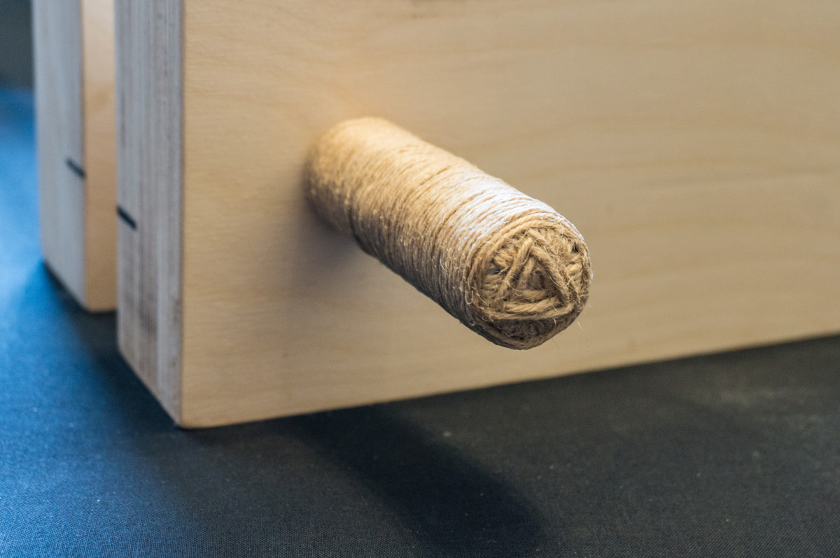 Rope-Wrapped Handles for a Lying Press - iBookBinding - Bookbinding ...