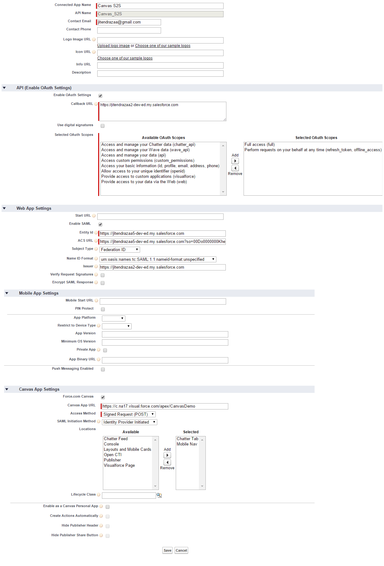 Salesforce To Salesforce Integration Using Canvas Jitendra Zaas Blog