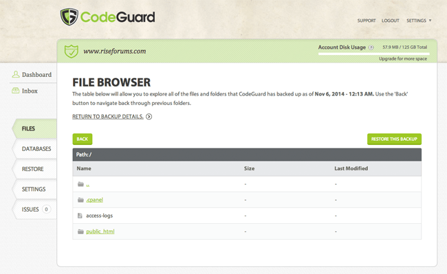 Backup Your Website Daily with CodeGuard