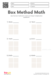 Box Method Division Worksheet Box Division Interactive Worksheet