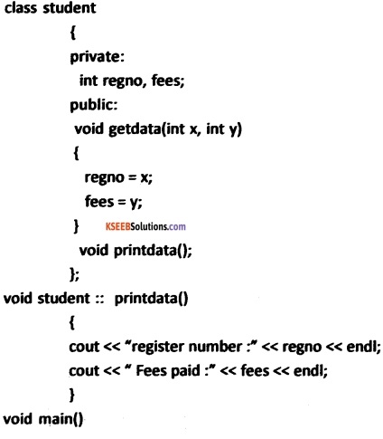 2nd PUC Computer Science Question Bank Chapter 7 Classes and Objects ...