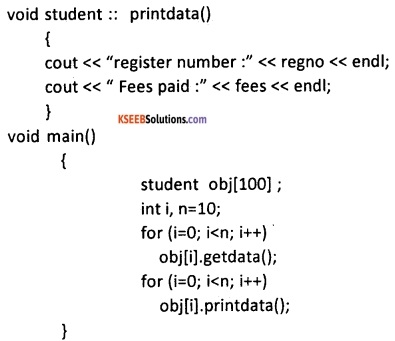 2nd PUC Computer Science Question Bank Chapter 7 Classes and Objects ...
