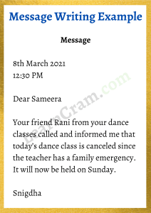 Message Writing Format, Topics, Examples | Tips on How to Write a ...