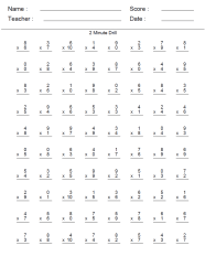 4th Grade Multiplication Math Facts Practice Multiplication Facts To 4th Grade Multiplication Math Facts Practice Multiplication Facts To