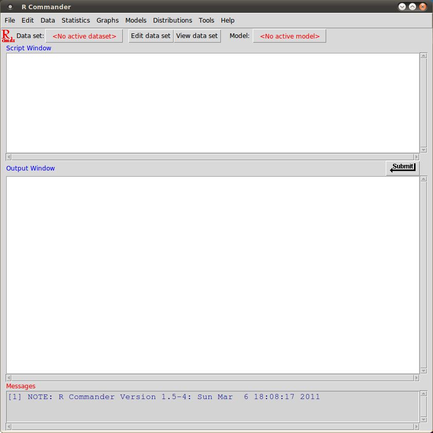 R Commander - basic-statistics GUI for R - LinuxLinks