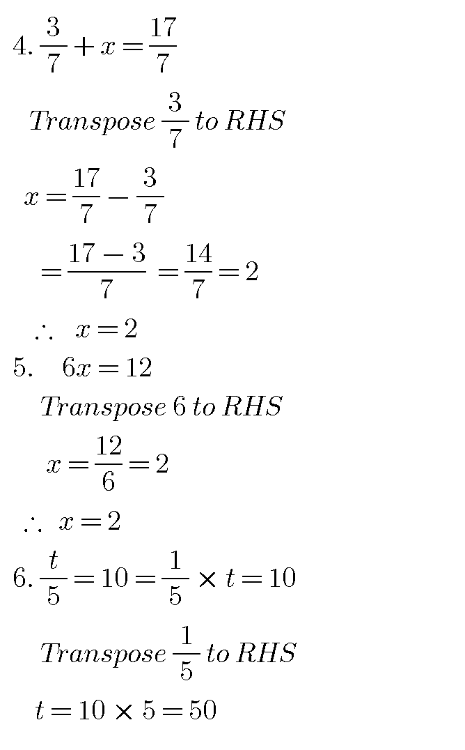 Class 8 Maths Linear Equations In One Variable Worksheet Tessshebaylo 6560