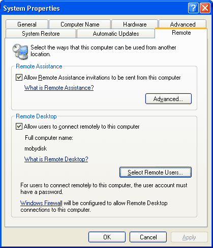 Secure remote desktop for Windows XP | I.T. tips and tricks