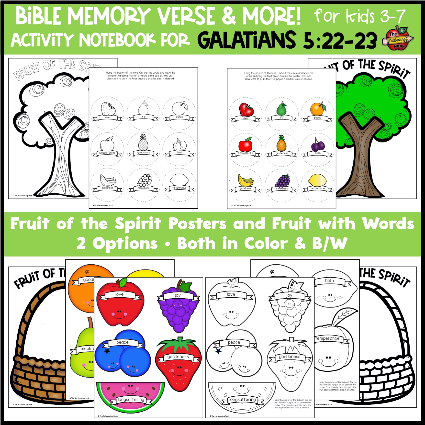 Bible Memory Verse of the Week Activity Notebooks for Kids 3+ KJV – The ...