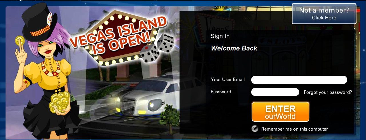 ourWorld Updates: Vegas Island Login Screen | Ourworld Topics