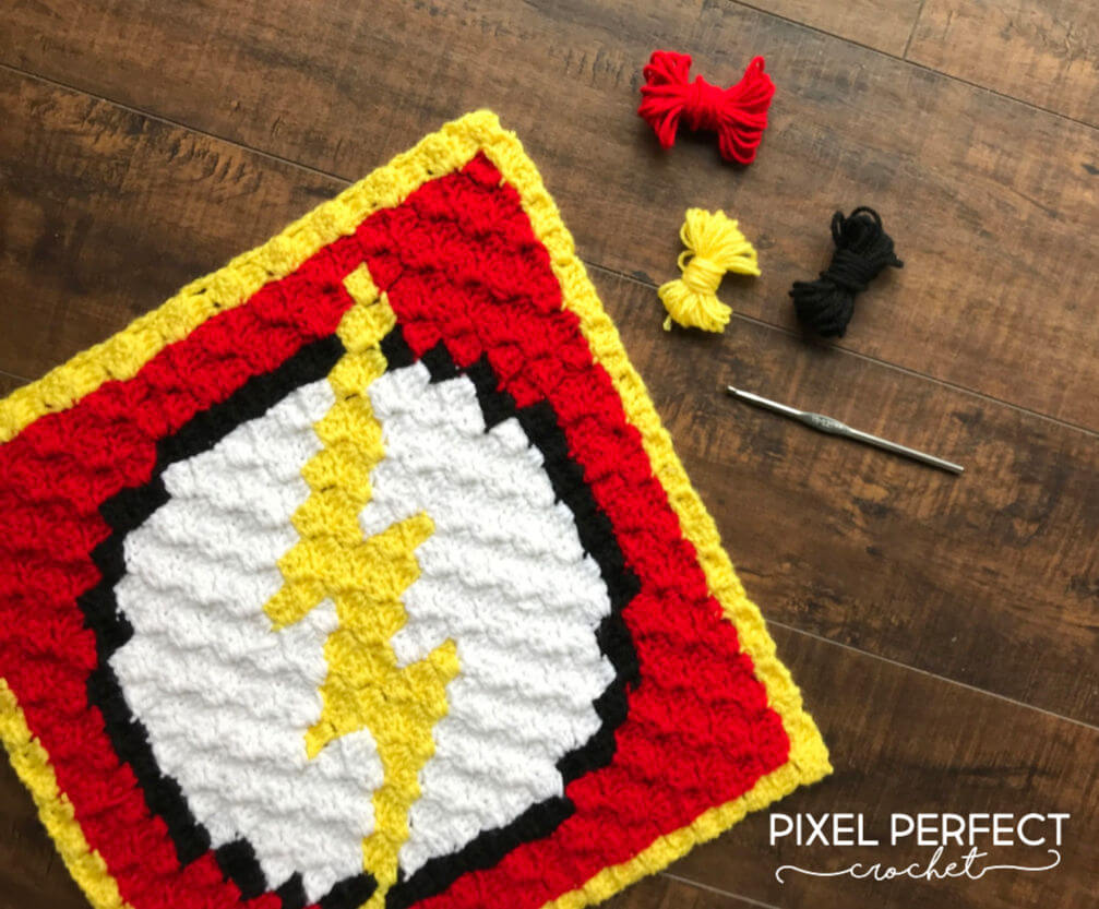 Justice League The Flash Crochet Graph – Pixel Perfect Crochet