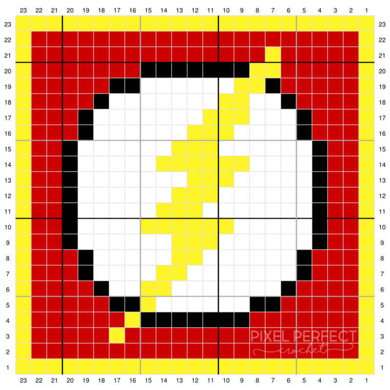 Justice League The Flash Crochet Graph – Pixel Perfect Crochet