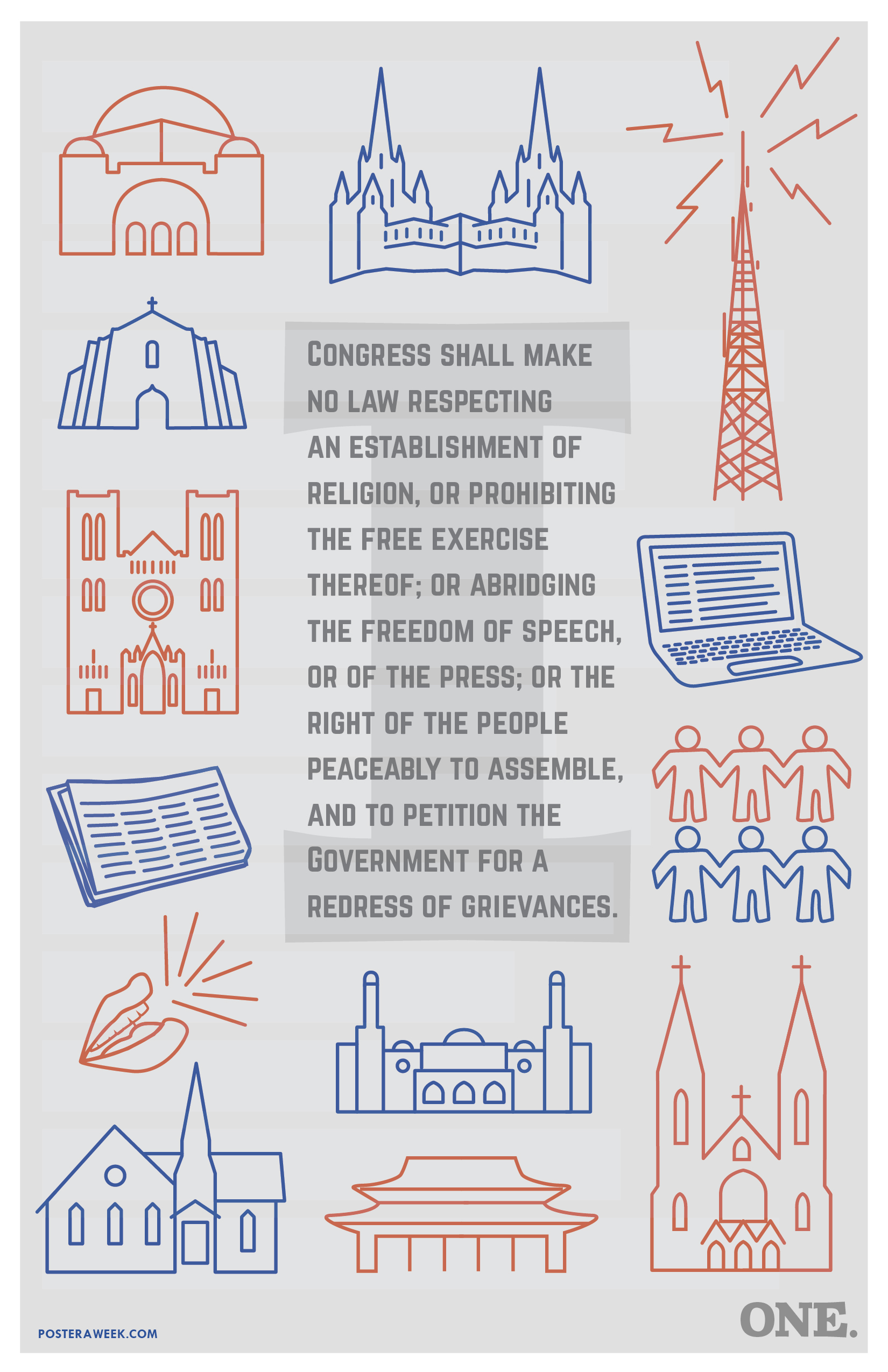 First Amendment | Poster a Week Project: Free Online Poster Design