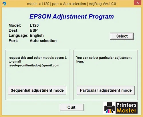 Epson l120 resetter adjustment program download - horops