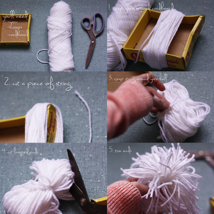 Do-It-Yourself Yarn Pom Pom Garland - Red Leaf Style