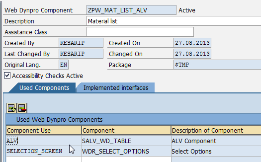 Simple Example Of Out Of Box Alv In Web Dynpro My Experiments With Abap