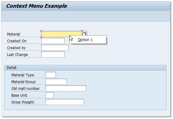 SAP - Context Menu in Module Pool Program - My Experiments with ABAP
