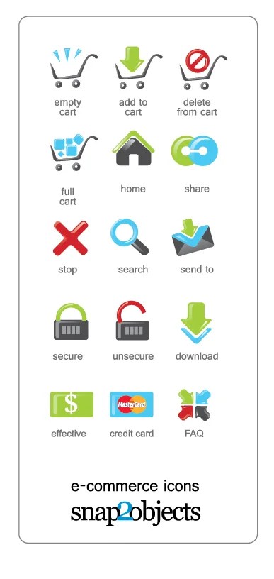 Free Vector e-commerce icons