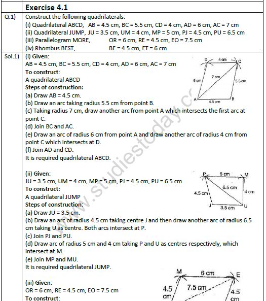 Grade 8 Practical Geometry Worksheets - Ncert Solutions Class 8 Maths ...