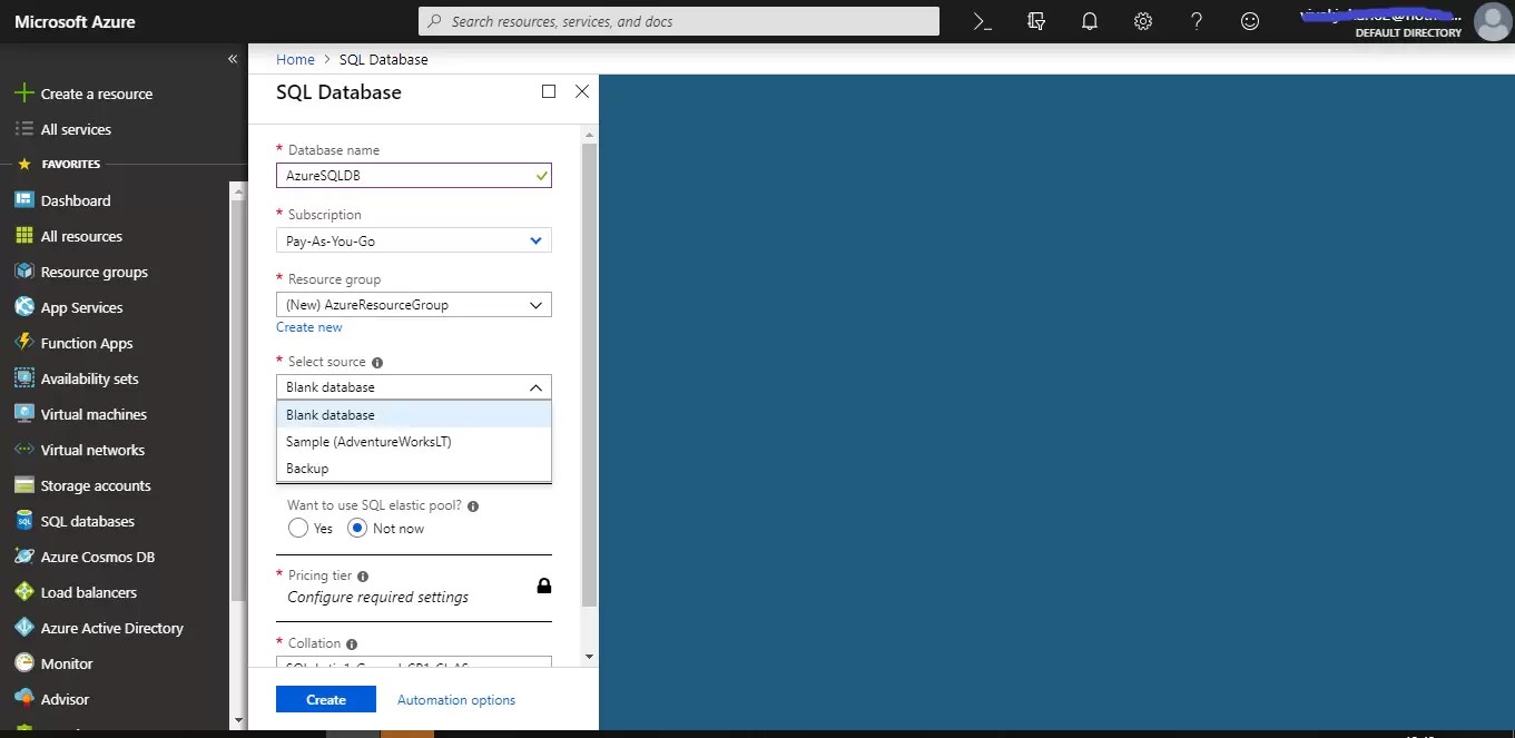 Creating a Azure SQL Database - Technology with Vivek JohariTechnology ...