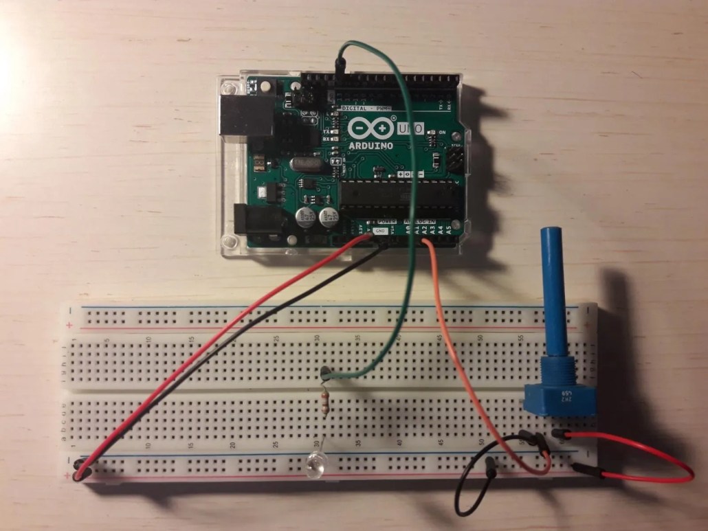 LED e potenziometro con Arduino - Tecnogalaxy