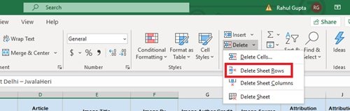 How To Delete Multiple Rows In Microsoft Excel In One Go New4trickcom