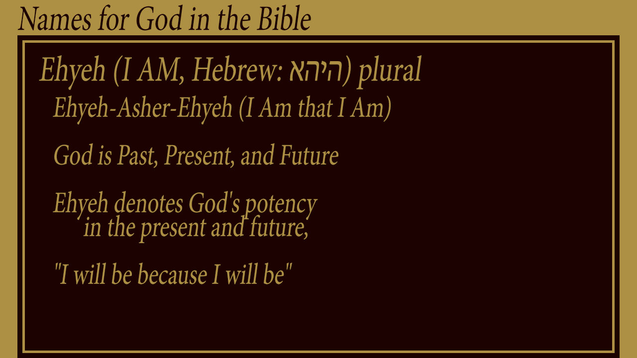 Ehyeh: I AM - אהיה